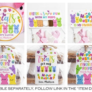 EDITABLE Easter Bag Toppers Printable, Treats for My Peeps, Classroom ...