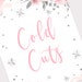 Cold Cuts Sign Printable, Winter Onederland Decorations, Blush Pink and ...