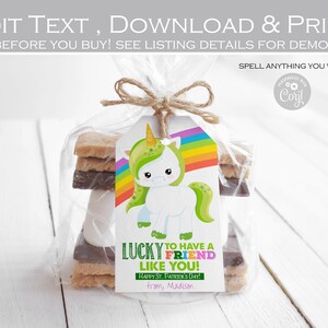 EDITABLE Rainbow Seeds St. Patrick's Day Tag Printable, St. Patty's ...