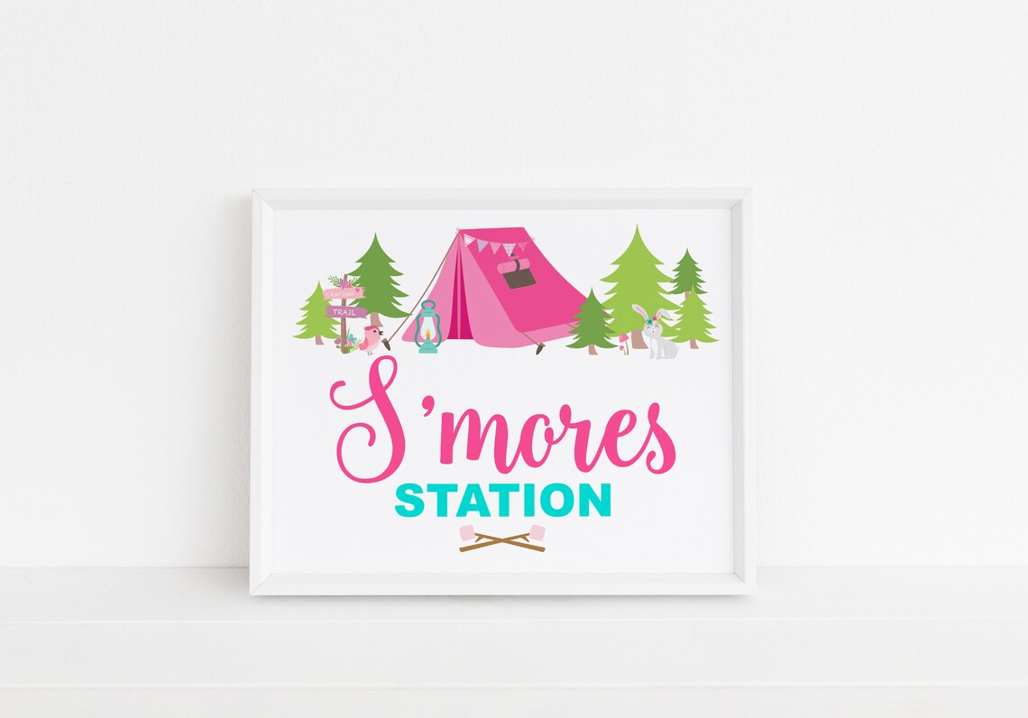 S'mores Tags, Smores Thank You Tags, Camping Birthday Party Favors ...