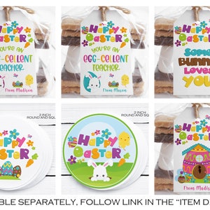 EDITABLE Easter Tag Printable, Egg-cellent Teacher Customer Friends ...