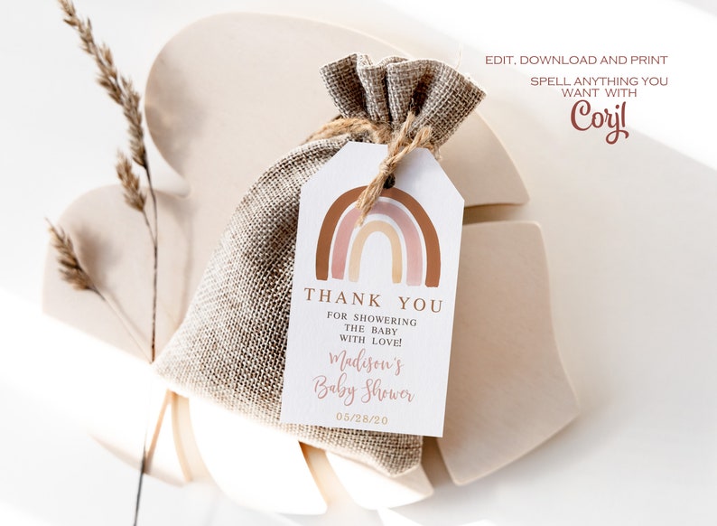 Enjoy Some Food Sign Printable Boho Rainbow Table Sign | Etsy