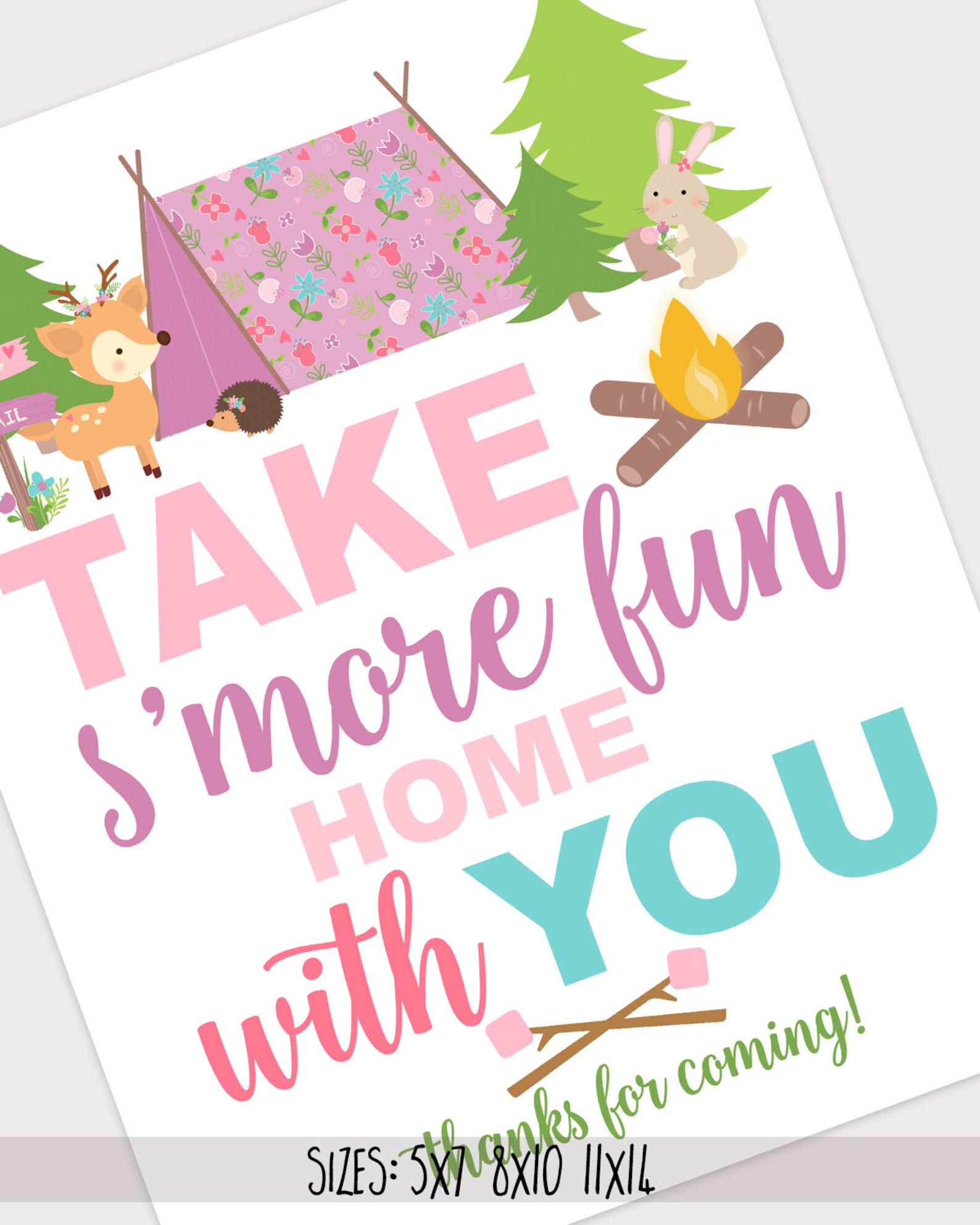 Take S'more Fun Home With You Sign Printable S'mores - Etsy