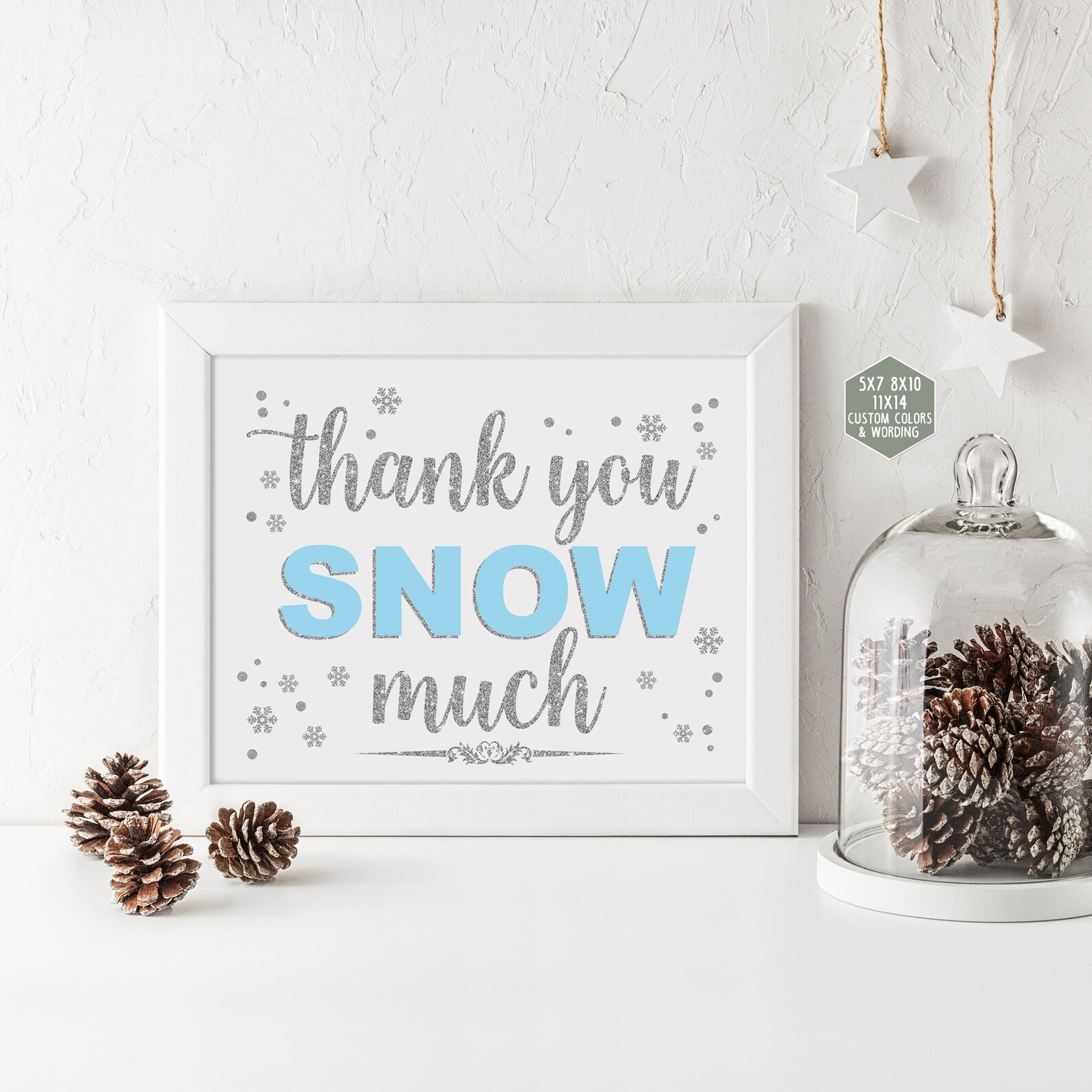 Thank You Snow Much Sign Printable Winter Onederland - Etsy