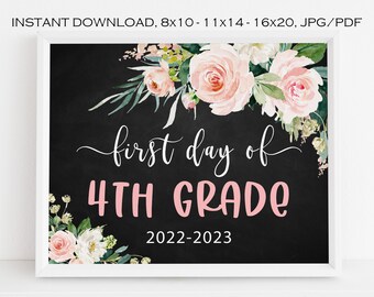 1st Day 4th Grade - Etsy