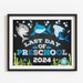 Shark Last Day of Preschool Sign Printable, Boy Chalkboard End of ...