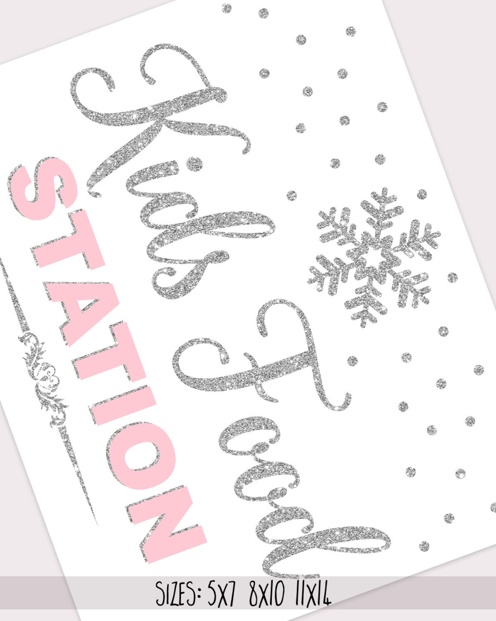 Kids Food Station Sign Printable Winter Onederland - Etsy