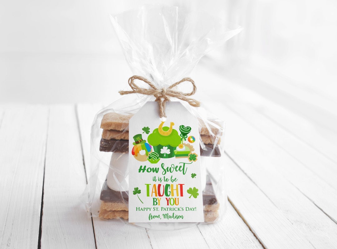 EDITABLE St. Patrick's Day Gift Tag Printable, Rainbow Teacher ...