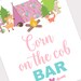 Corn on the Cob Bar Sign Printable, Girl Camping Birthday Party, Camp ...