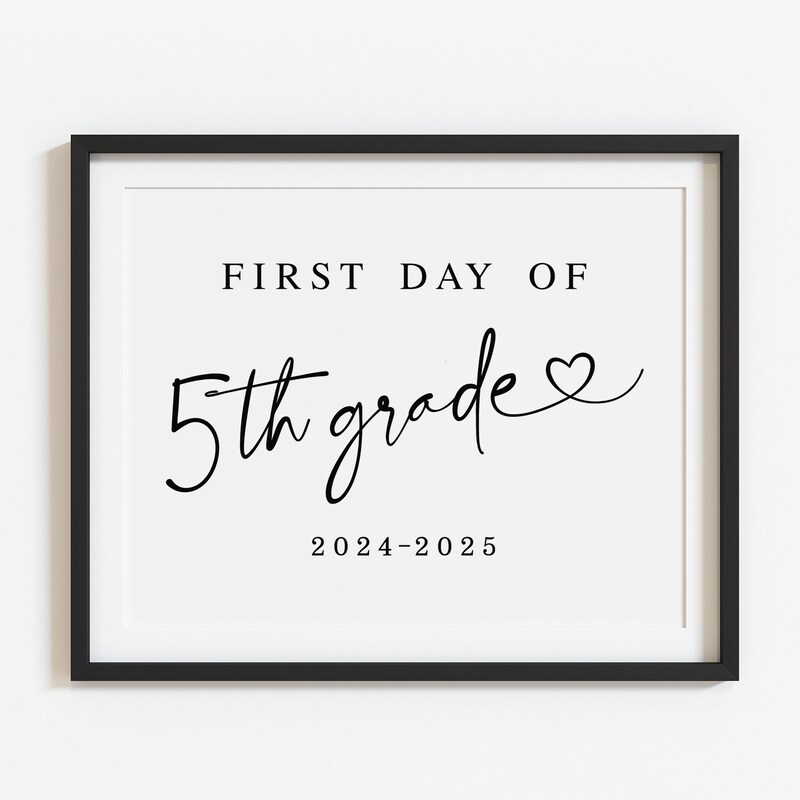 5th Grade Sign - Etsy