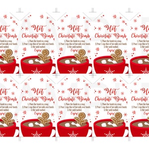 Christmas Hot Chocolate Bomb Tags Printable, Hot Cocoa Bomb ...