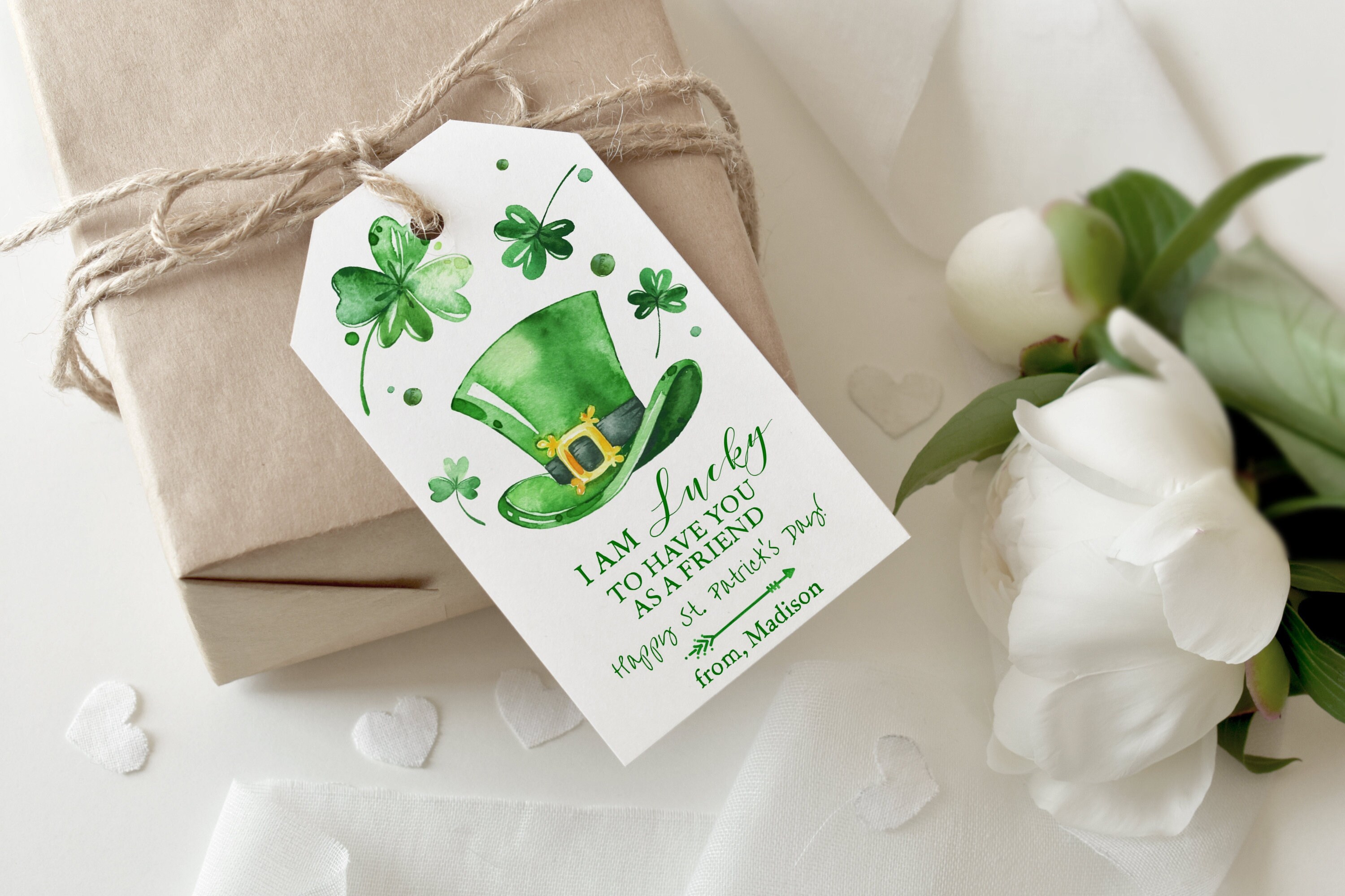 EDITABLE St. Patrick's Day Gift Tag Printable St. - Etsy