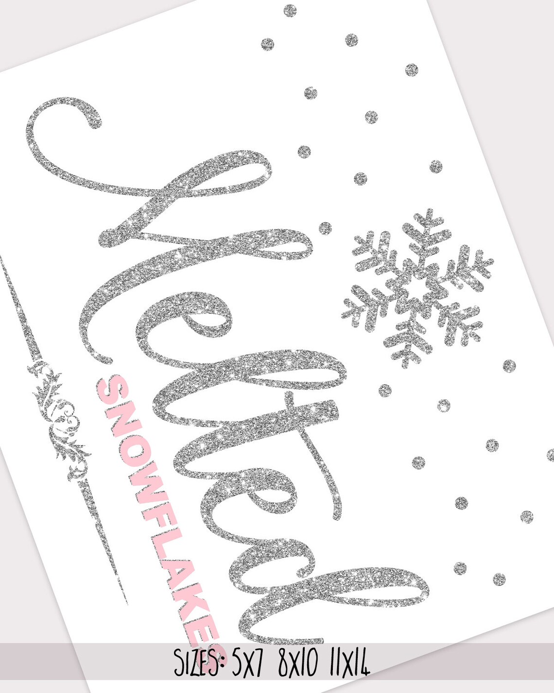 Melted Snowflakes Sign Printable, Winter Onederland Decorations Pink ...