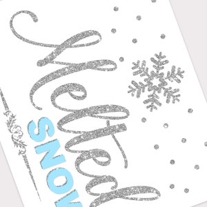 Melted Snow Sign Printable, Winter Onederland Decorations, Blue and ...