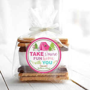 S'mores Tags, Smores Thank You Tags, Camping Birthday Party Favors ...