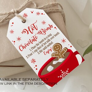 Christmas Hot Chocolate Bomb Tags Printable, Hot Cocoa Bomb ...