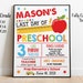 ANY GRADE Editable Last Day of Preschool Sign Printable, Personalized ...