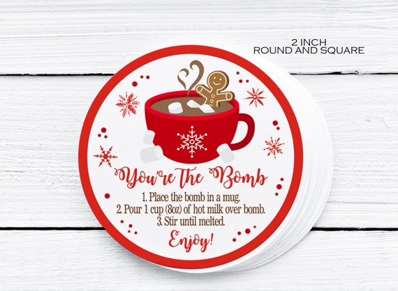 You're the Bomb Christmas Hot Chocolate Bomb Tags - Etsy