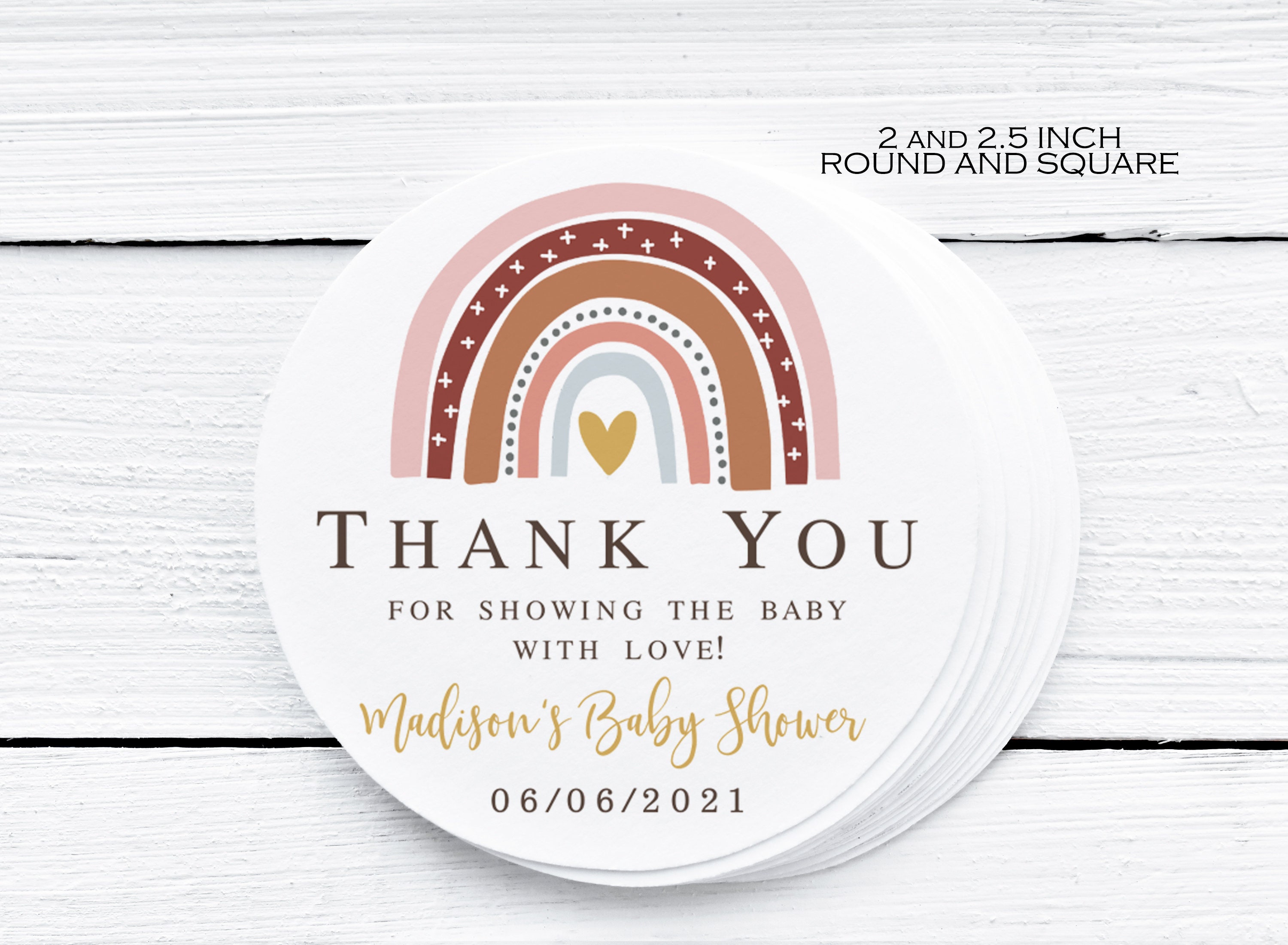 EDITABLE Boho Rainbow Water Bottle Labels Printable Muted | Etsy