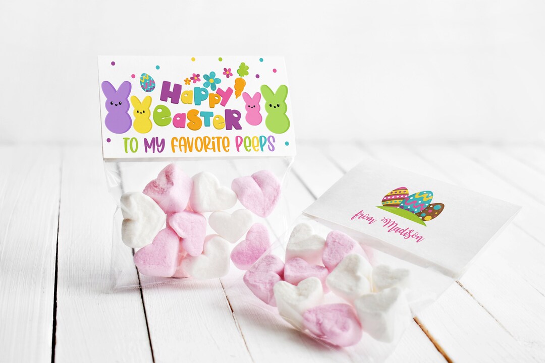 EDITABLE Easter Bag Toppers Printable, Treats for My Peeps, Classroom ...