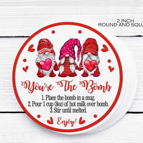 Hot Chocolate Bomb Tags Printable Hot Cocoa Bomb Tag - Etsy