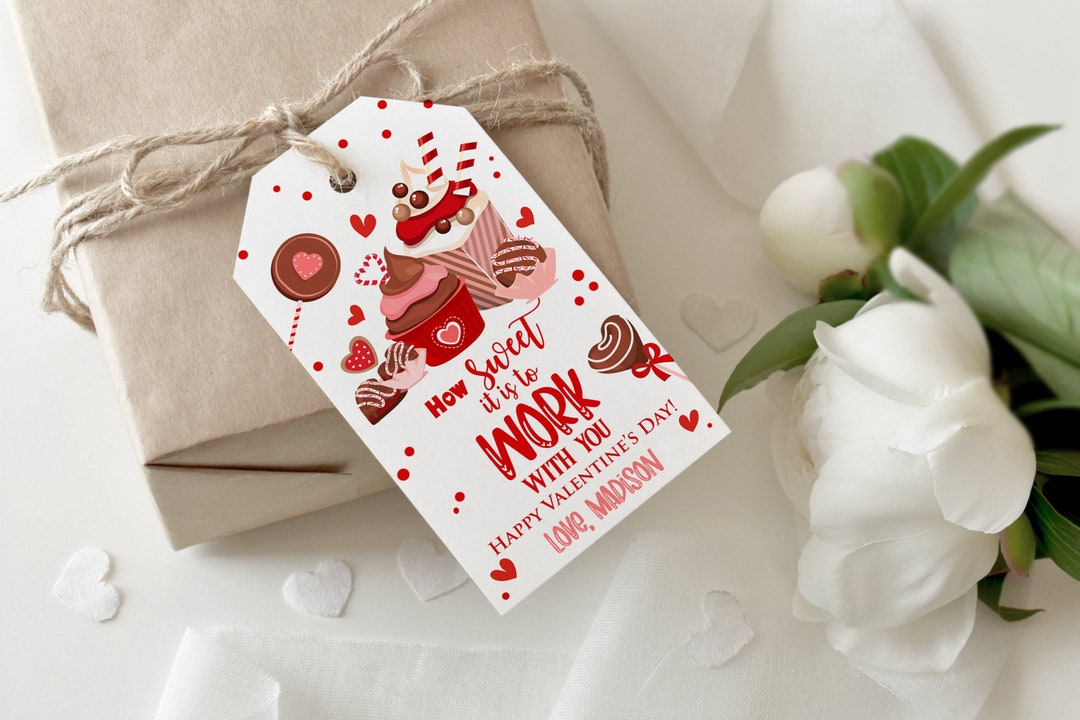EDITABLE Coworker Valentine's Day Gift Tag Printable, Staff ...