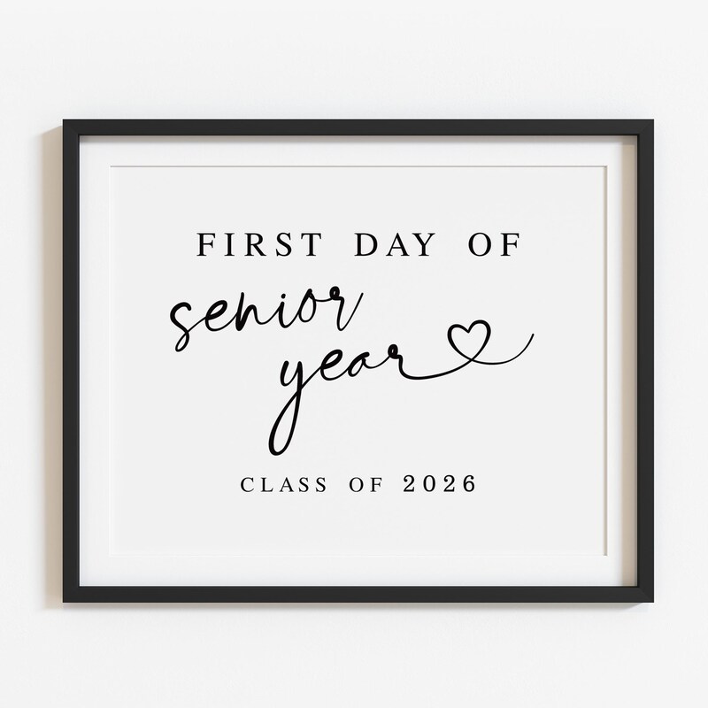 First Day Senior Year Sign - Etsy