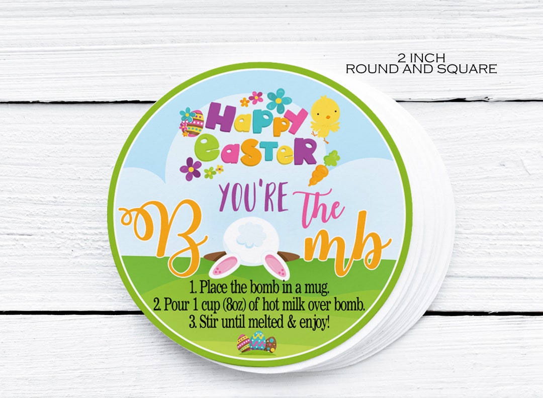 Easter Hot Cocoa Bomb Tags Printable, Hot Chocolate Bomb Instructions ...