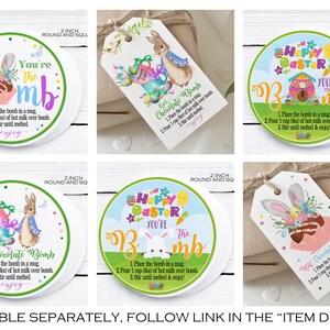 Easter Hot Cocoa Bomb Tags Printable, Hot Chocolate Bomb Instructions ...