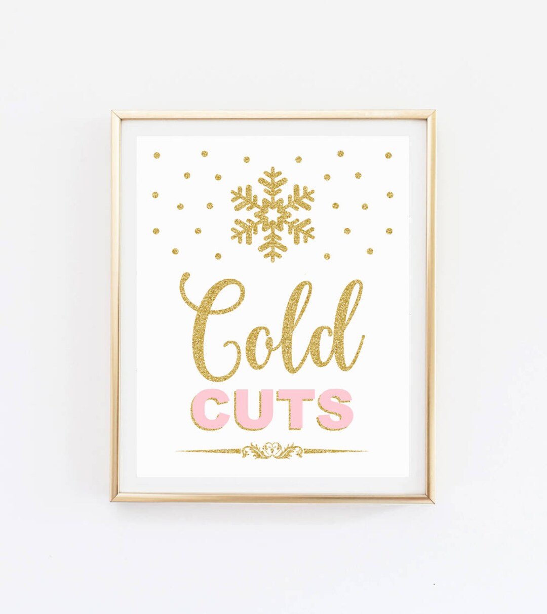 Cold Cuts Sign Printable Winter Onederland Decorations Pink - Etsy