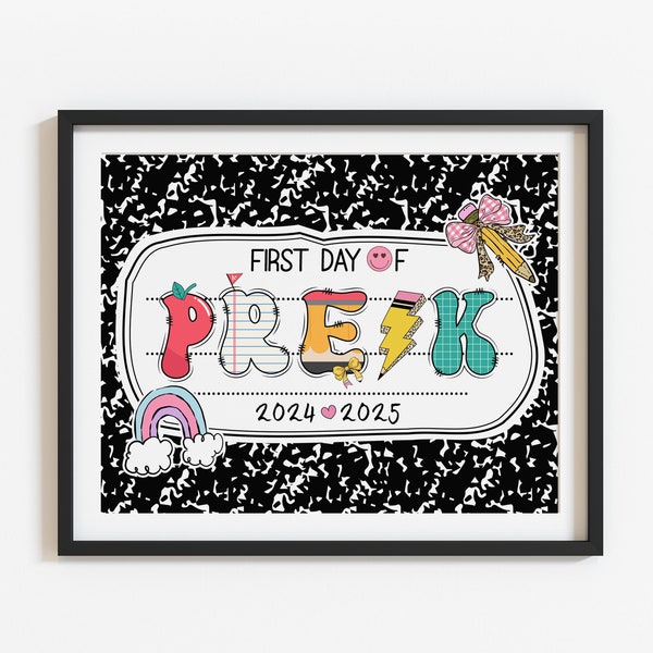 First Day of Pre K - Etsy