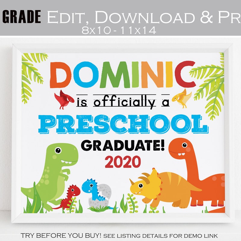 Dinosaur Graduation - Etsy