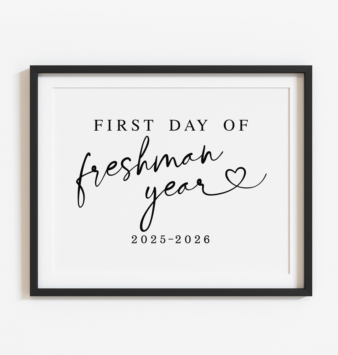 Minimalist First Day of 9th Grade Sign Printable, Modern Back to School ...