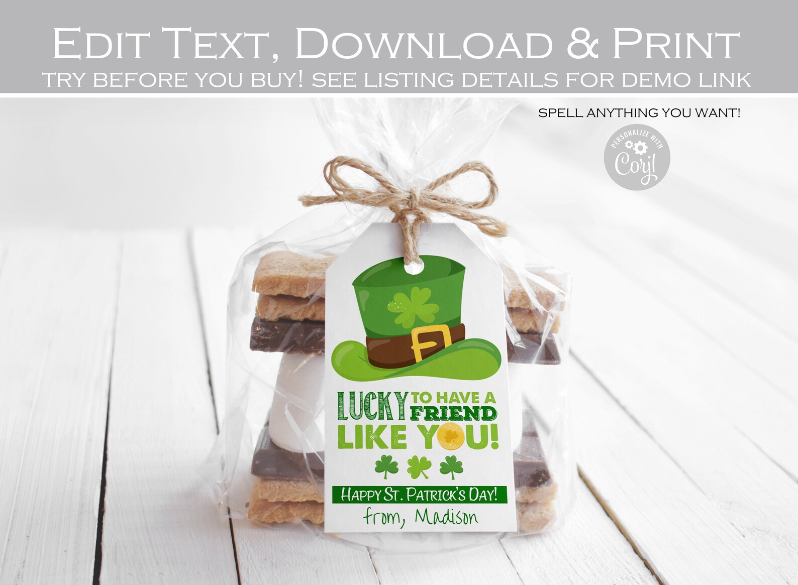 EDITABLE You're the Pot of Gold at the End of My Rainbow, St. Patrick's ...