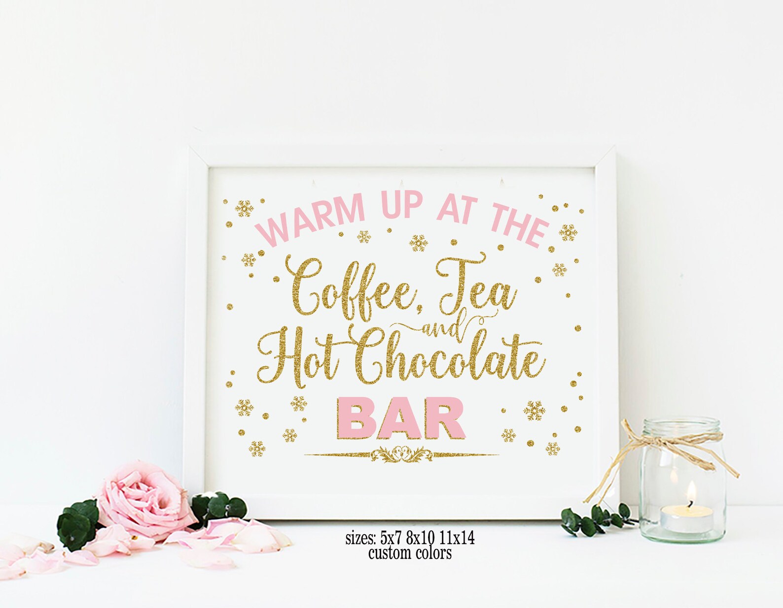 Coffee Tea and Hot Chocolate Bar Sign Printable Winter - Etsy