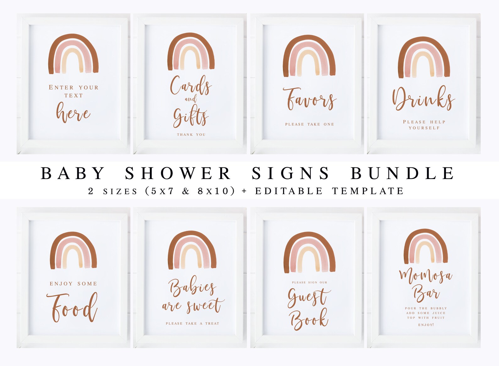 Boho Rainbow Pass the Prize Baby Shower Game Printable, Rhyme Game ...