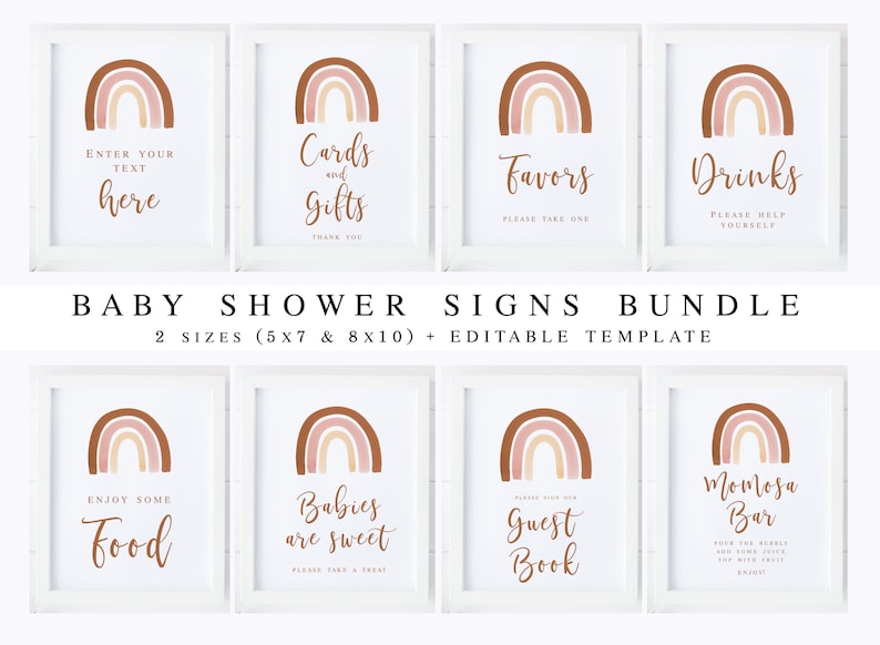 Boho Rainbow Pass the Prize Baby Shower Game Printable Rhyme - Etsy