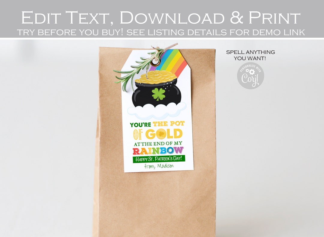 You're the Pot of Gold at the End of My Rainbow St. - Etsy