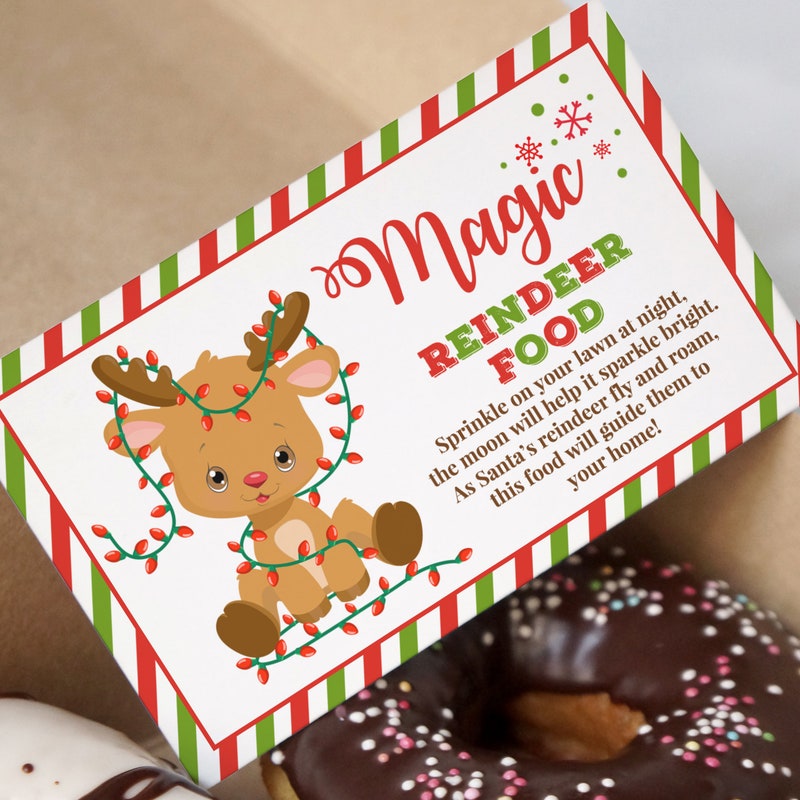 Reindeer Food Tag - Etsy