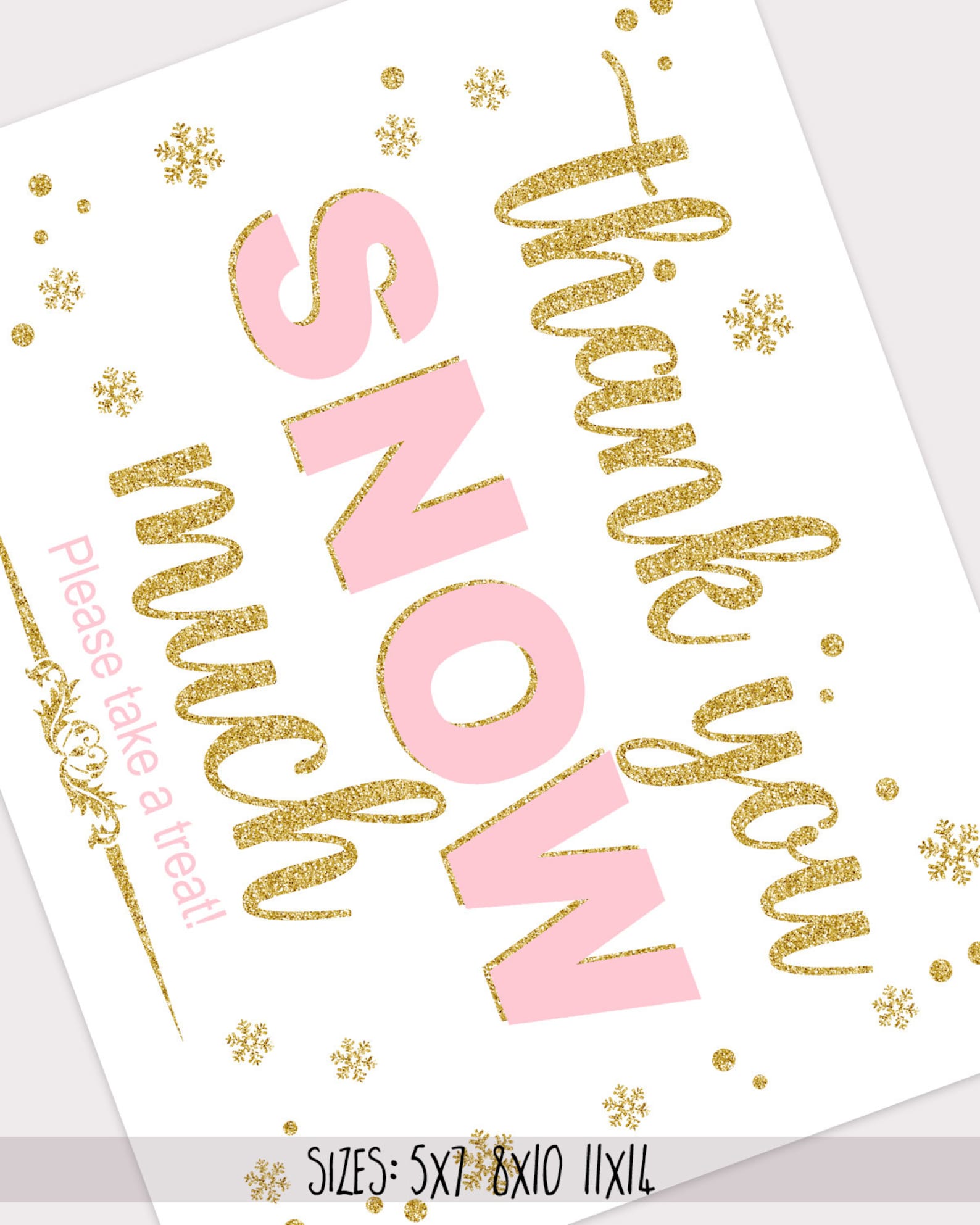 Thank You Snow Much Sign Printable Winter Onederland - Etsy