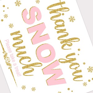 Thank You Snow Much Sign Printable Winter Onederland - Etsy