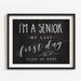 First Day of Senior Year Sign Printable, Back to School Chalkboard ...