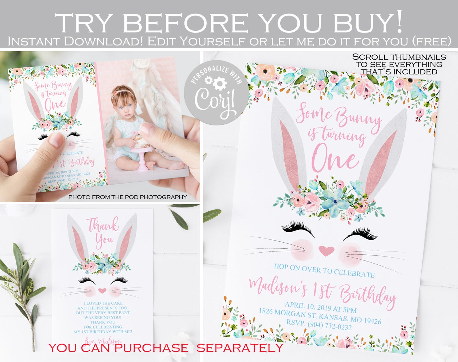 Some Bunny is One Sign Printable First Birthday Sign Bunny - Etsy