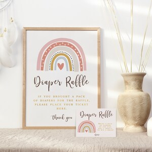 Advice for the New Parents Cards Printable, Boho Rainbow Girl Baby ...