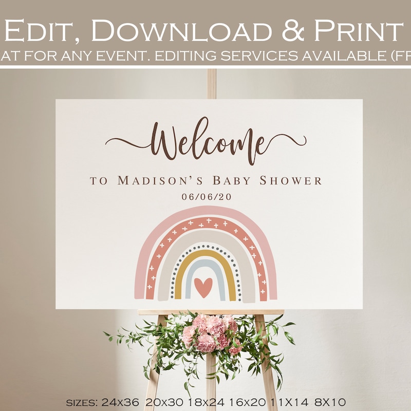 Rainbow Welcome - Etsy
