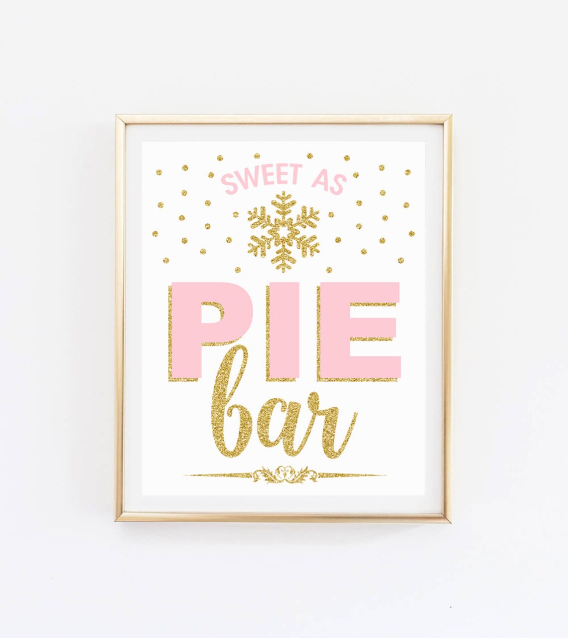 Sweet as Pie Bar Sign Printable Winter Onederland | Etsy