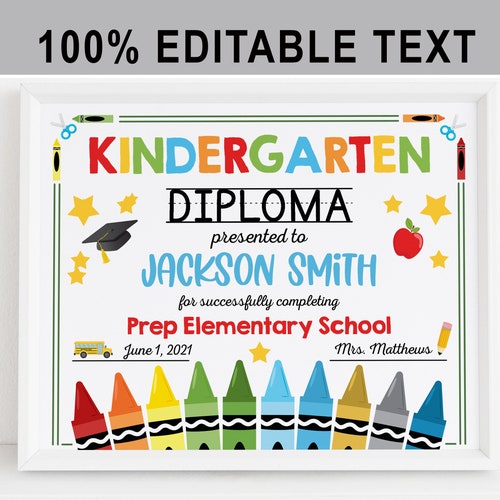 INSTANT DOWNLOAD Printable Kindergarten Graduation Stars - Etsy