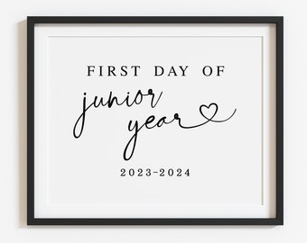 Minimalist Modern First Day of 11th Grade Printable Sign - Etsy