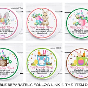 Easter Hot Cocoa Bomb Tags Printable, Hot Chocolate Bomb Instructions ...