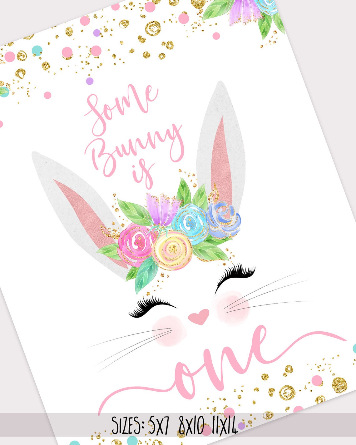 Some Bunny is Turning One Sign Printable First Birthday Sign - Etsy